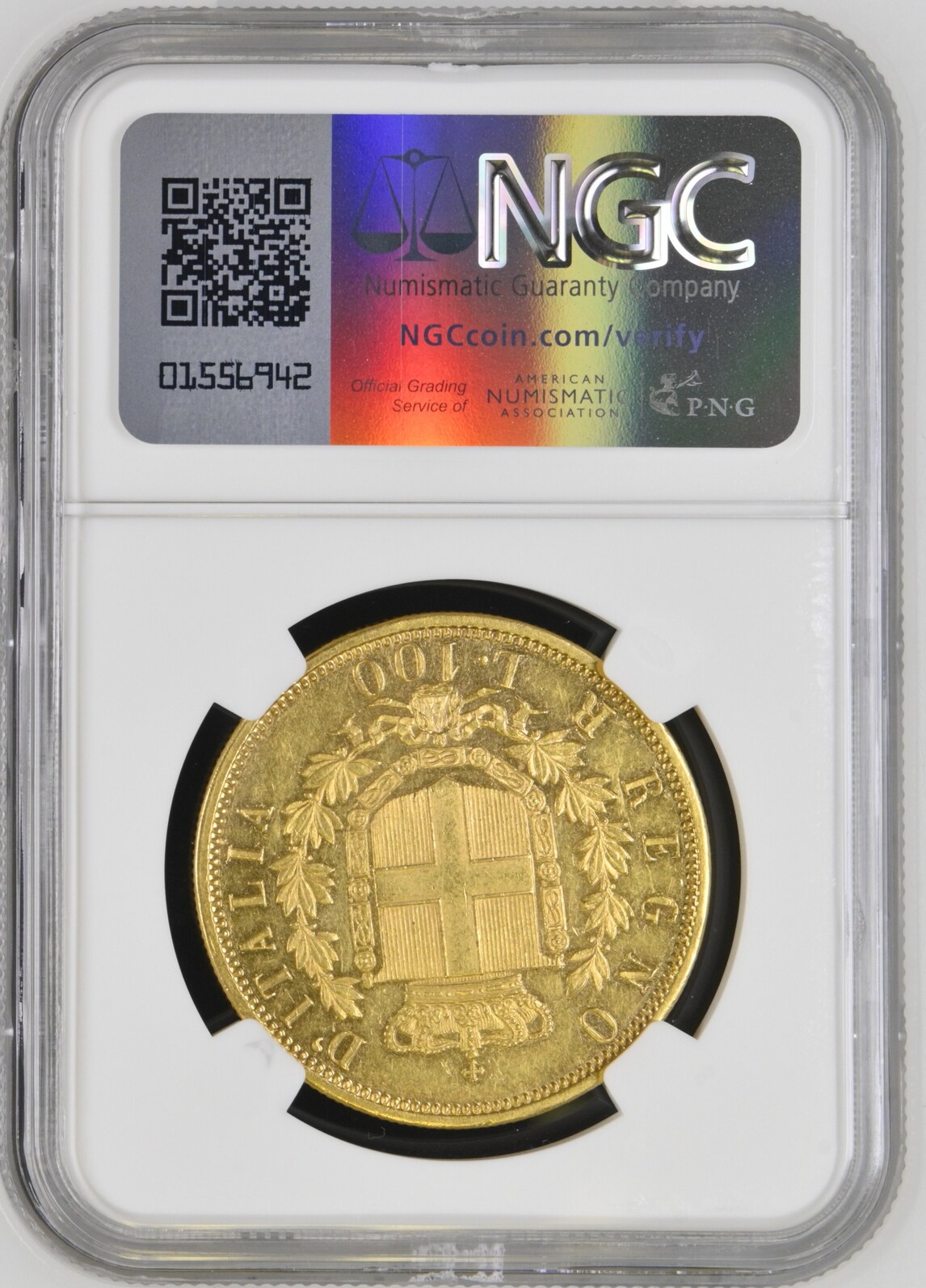 ITALY 100L 1872R NGC MS 60 | MA-Shops