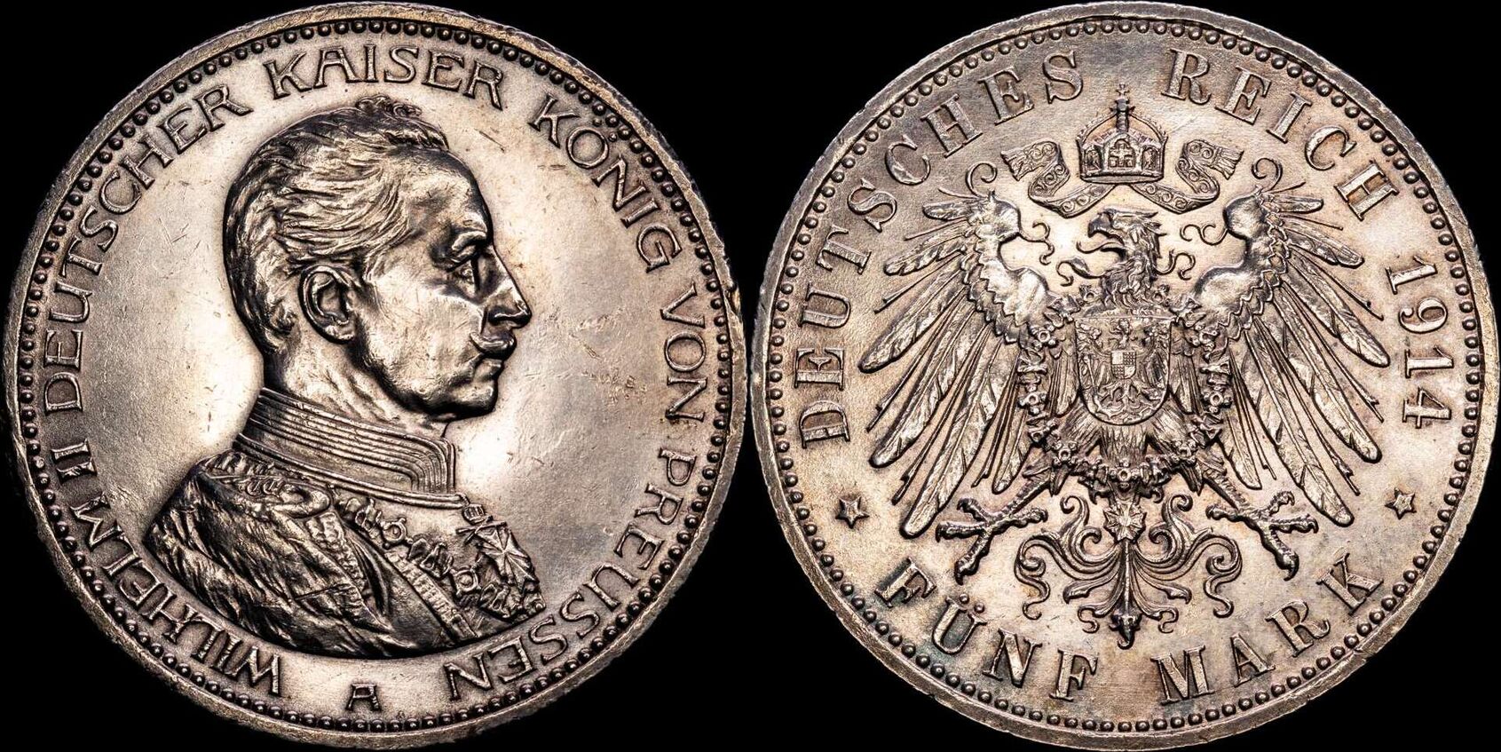 PRUSIA 5 Mark 1914 Alemania XF+ | MA-Shops