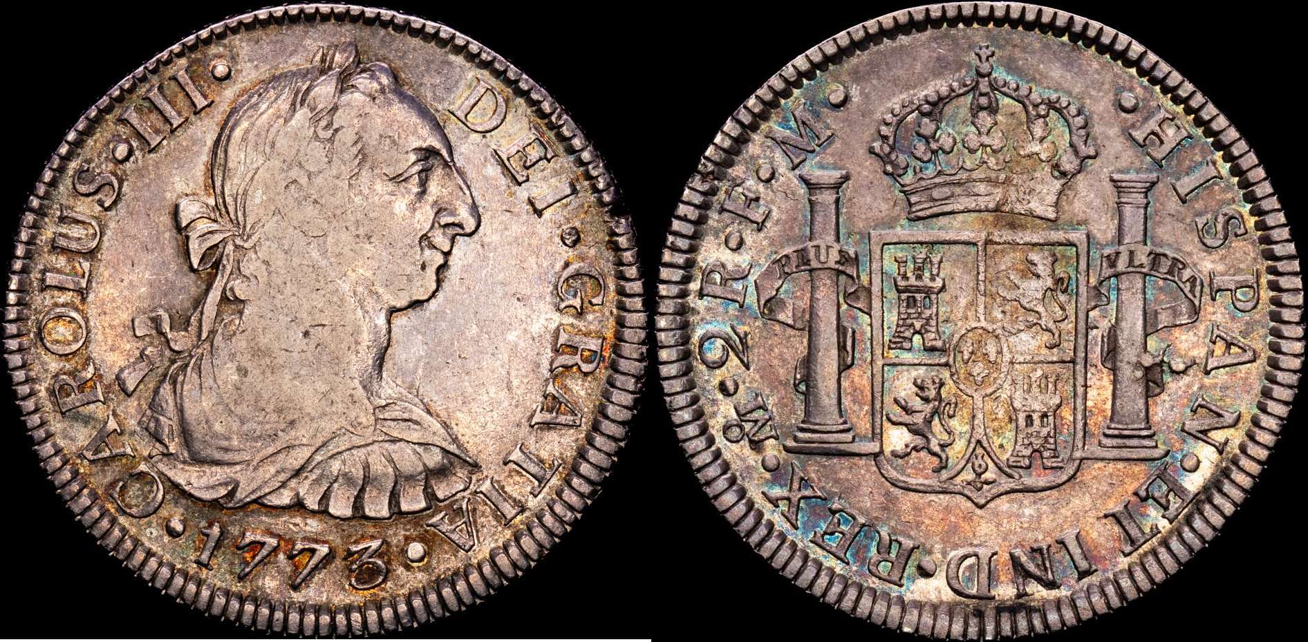 México 2 Reales 1773 1759-1788 Carlos III MBC+/EBC-. | MA-Shops