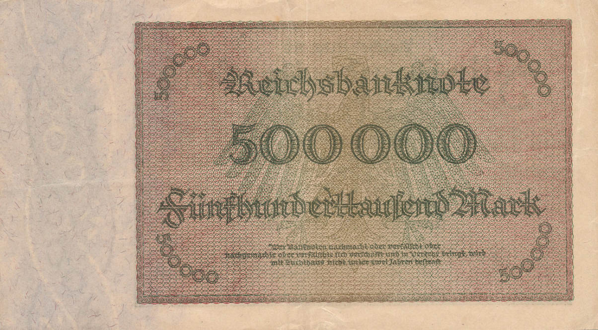 Deutsches Reich,Weimarer Republik, 500000 Mark 1923 Ro.87f Firmendruck ...