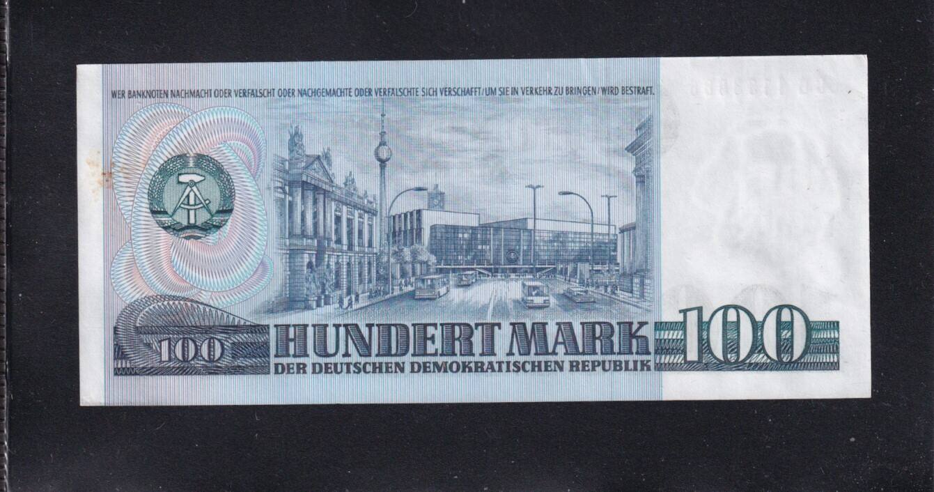 Deutschland DDR, 100 Mark 1975 Ro.363c, DDR-25,Computersatz, Serie: CG ...