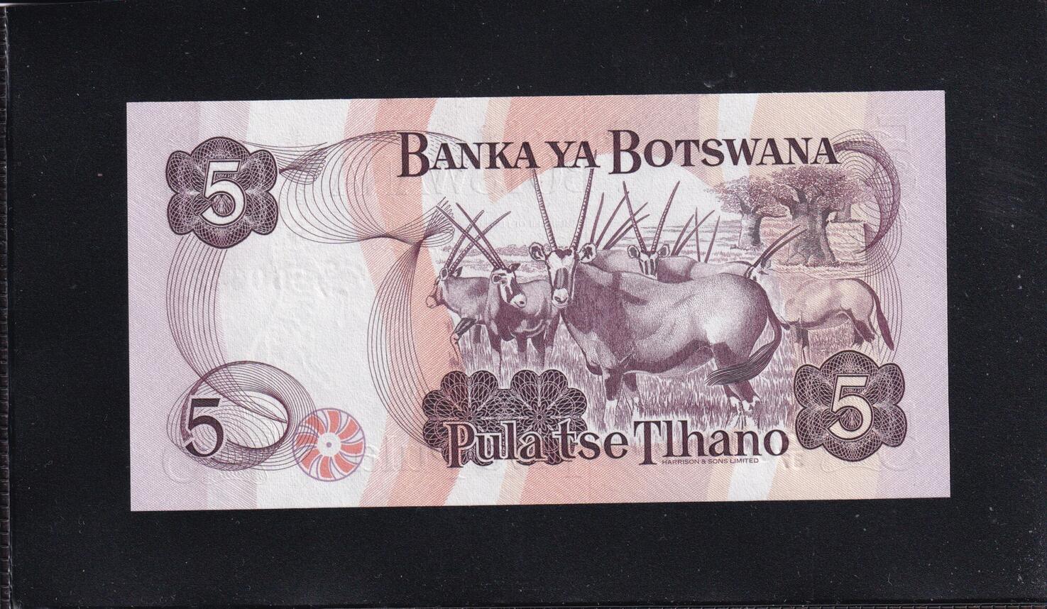 Botswana 5 Pula 1992 Kassenfrisch I, | MA-Shops