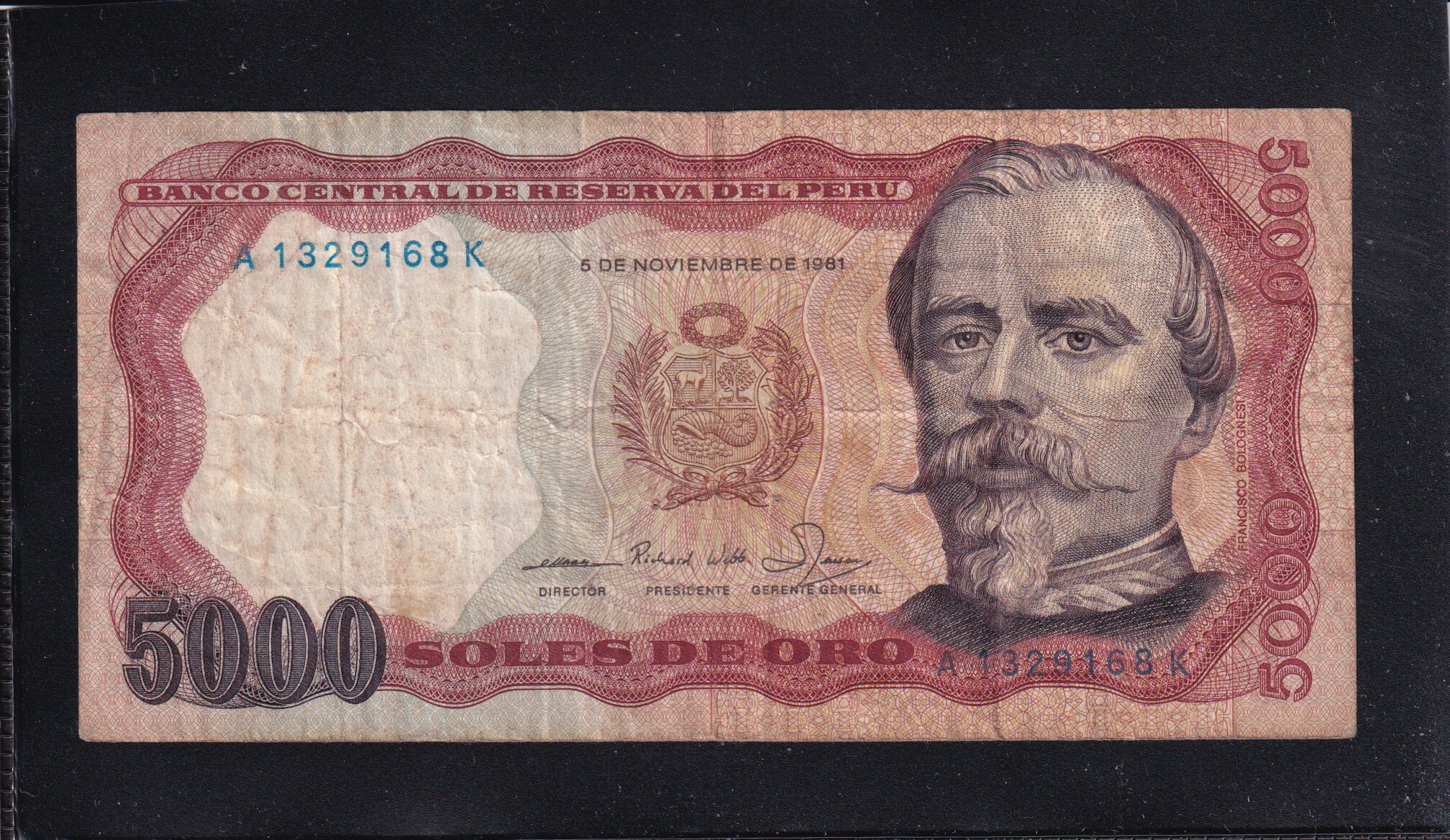Peru 5000 Soles 1981 stark gebraucht IV+, | MA-Shops