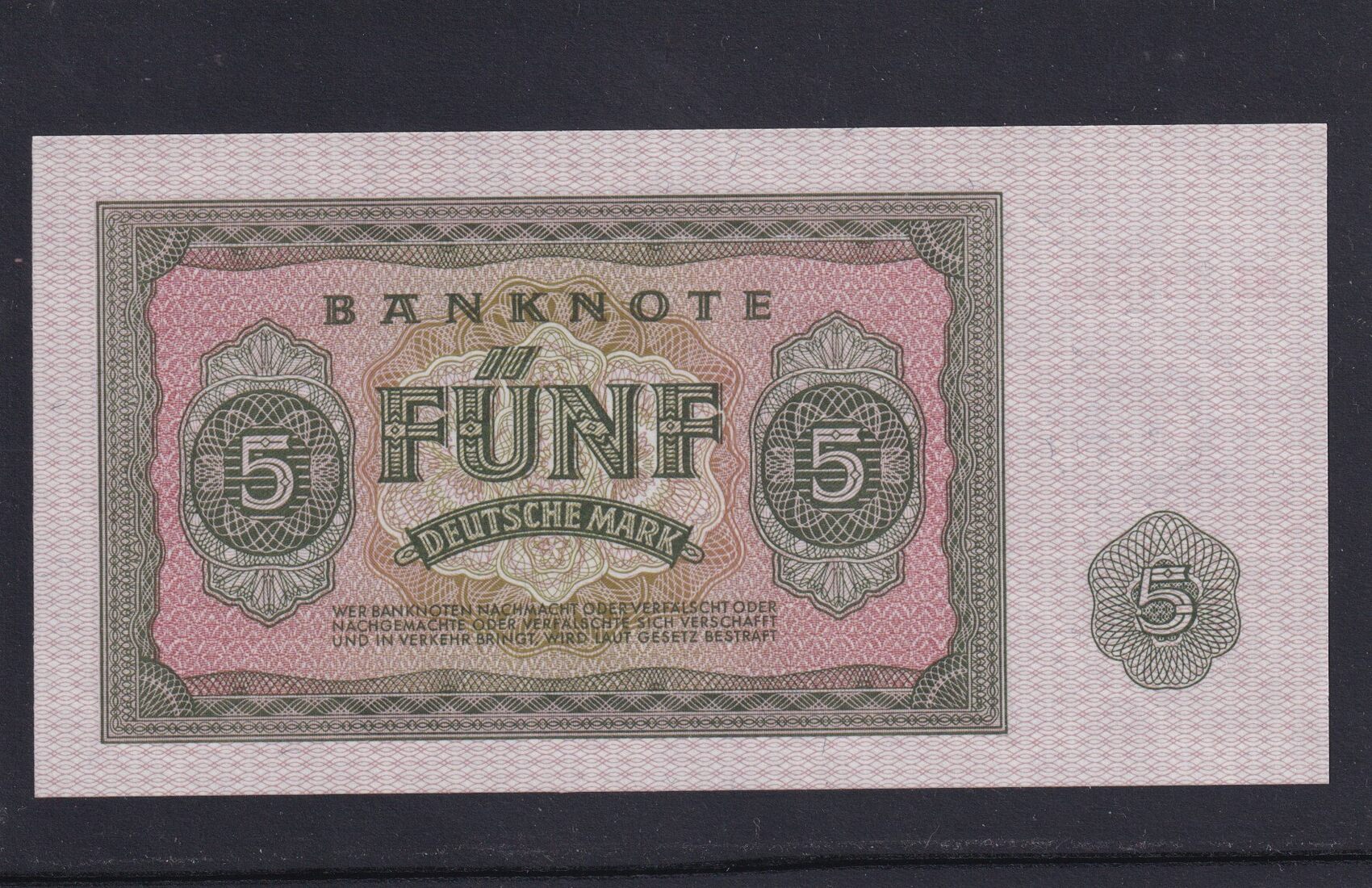 Deutschland, DDR, 5 Mark 1955(1982) Militär Geld der DDR, Kassenfrisch ...