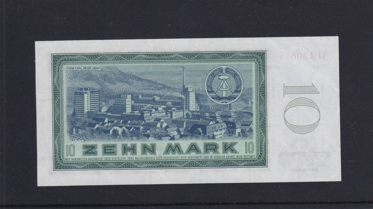 Deutschland, DDR, 10 Mark 1964 Ro.355b, DDR-17b, Ersatznote Serie: YJ ...