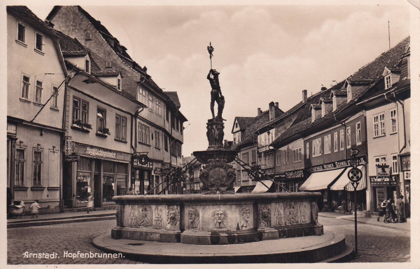 Deutsches Reich, Thüringen, Ansichtskarte 1939 Arnstadt, gelaufen, | MA ...