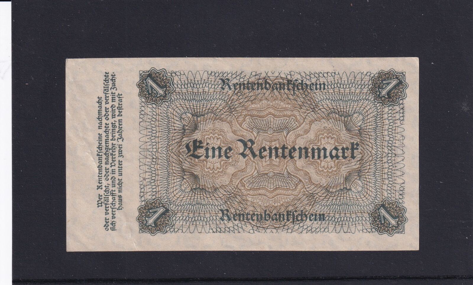 Weimarer Republik, Deutsche Rentenbank, 1 Rentenmark 1923 Ro.154a, DEU ...