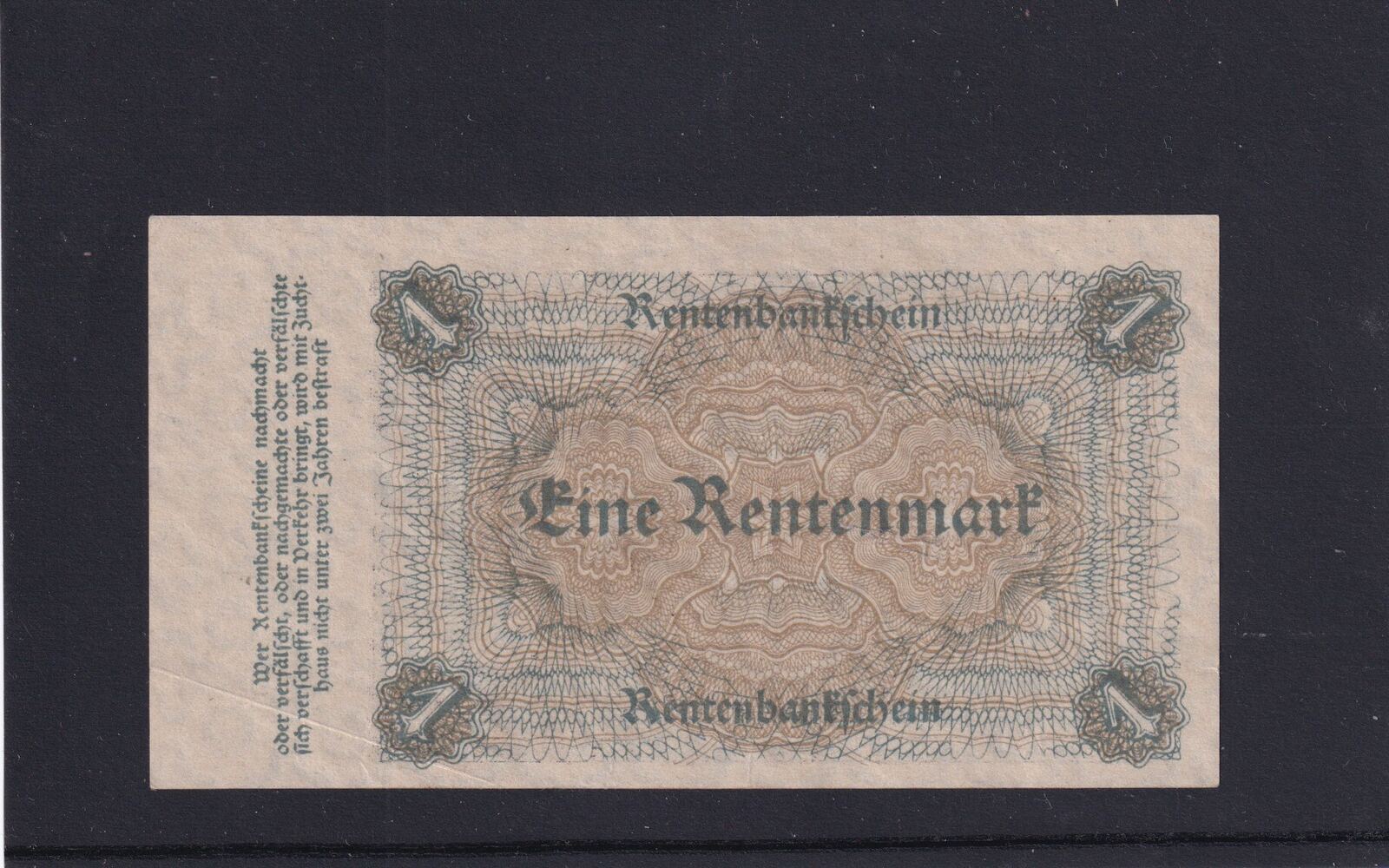 Weimarer Republik, Deutsche Rentenbank, 1 Rentenmark 1923 Ro.154a, DEU ...