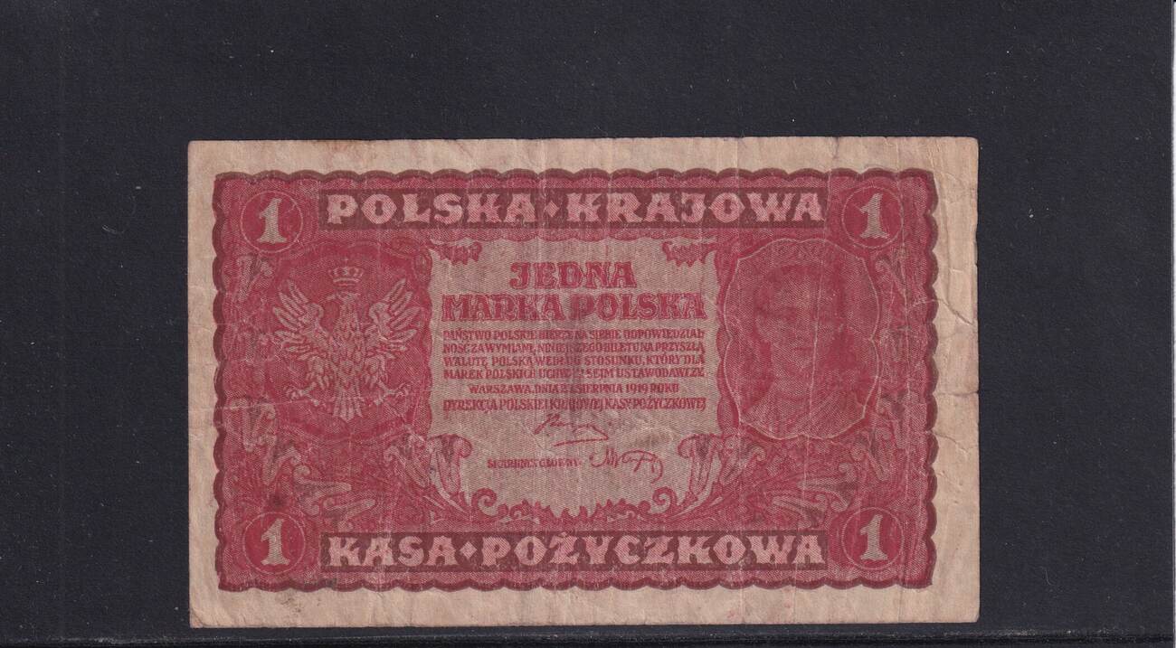 Polen 1 Marka 1919 stark gebraucht IV+, | MA-Shops