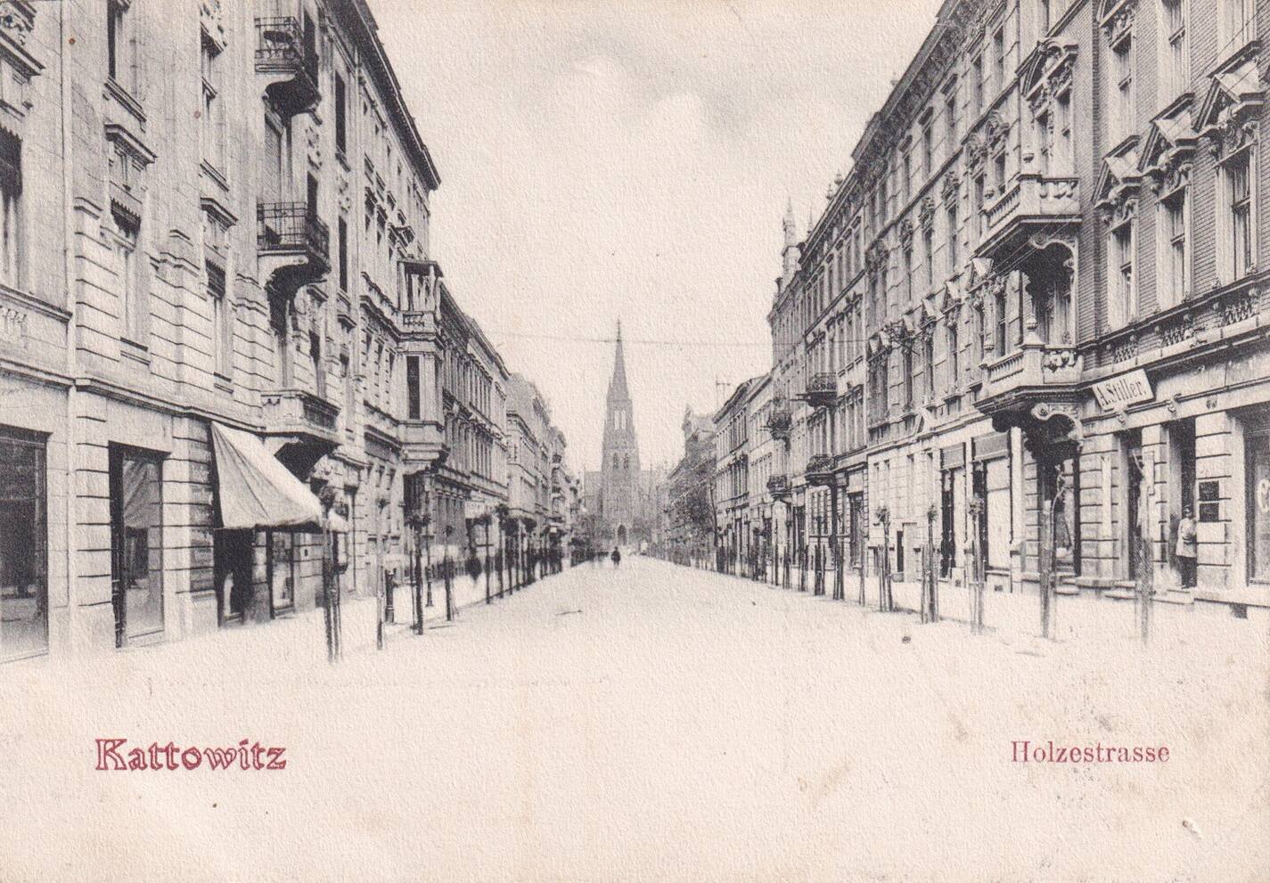 Deutsches Reich, Schlesien, Ansichtskarte 1907 Kattowitz, gelaufen ...