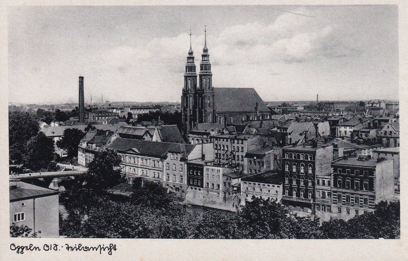 Deutsches Reich, Schlesien, Ansichtskarte um 1940 Oppeln, ungelaufen ...