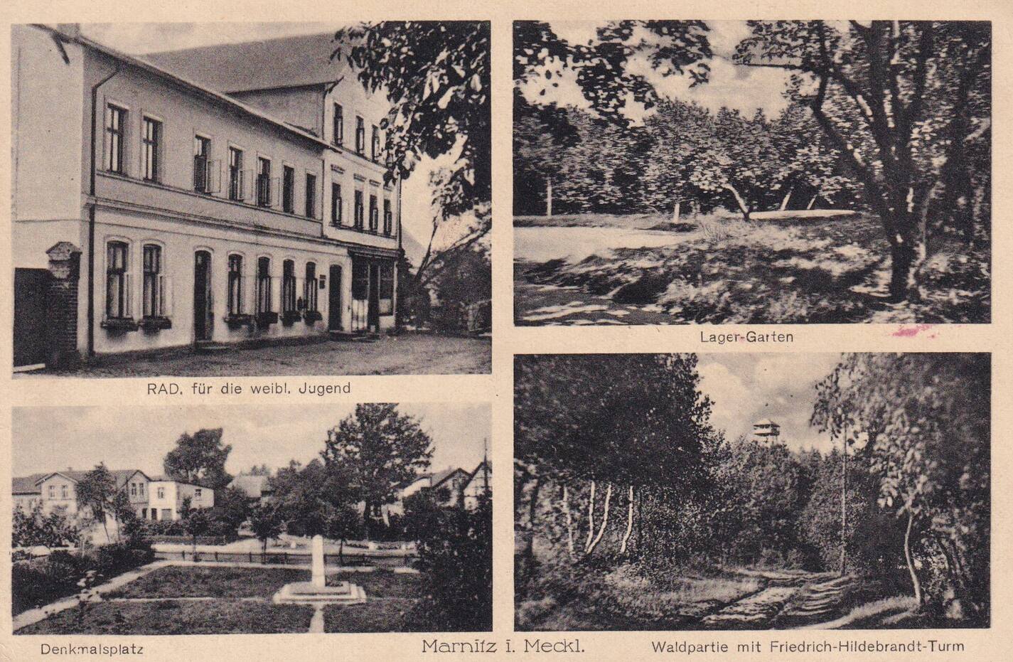 Deutsches Reich, Mecklenburg-Vorpommern, Ansichtskarte um 1935 Marnitz ...