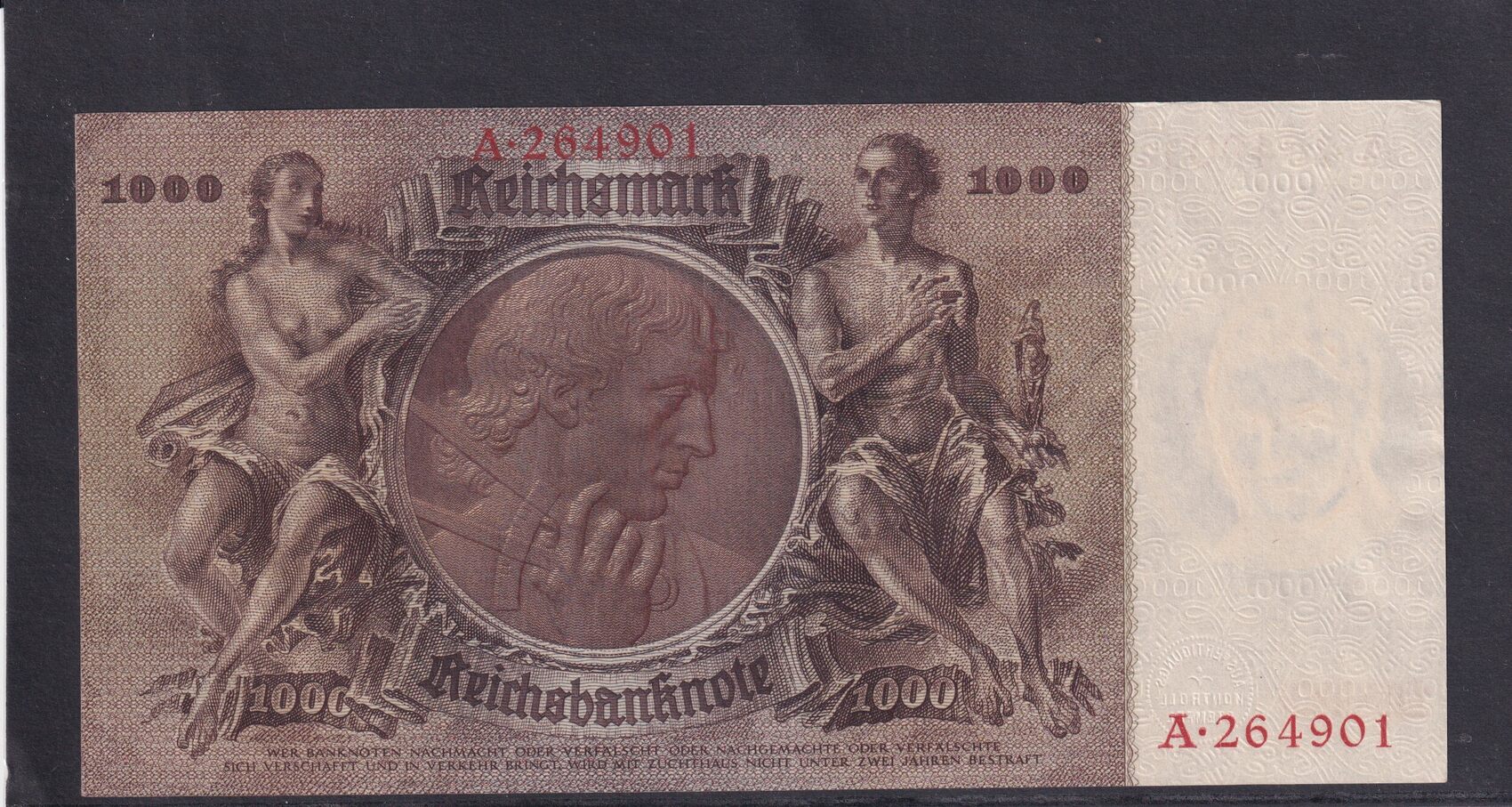 Deutsches Reich, Drittes Reich, 1000 Reichsmark 1936 Ro.177, DEU-212 ...