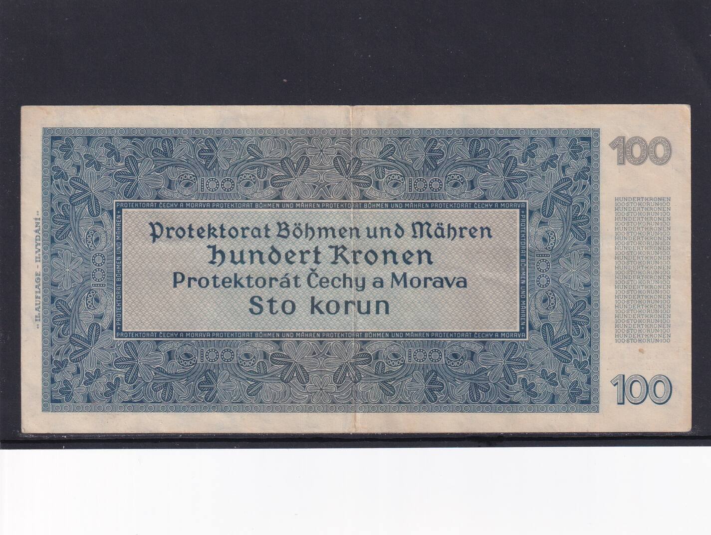 Drittes Reich, Böhmen und Mähren, 100 Kronen 1940 Ro.560d, ZWK-12a, II ...