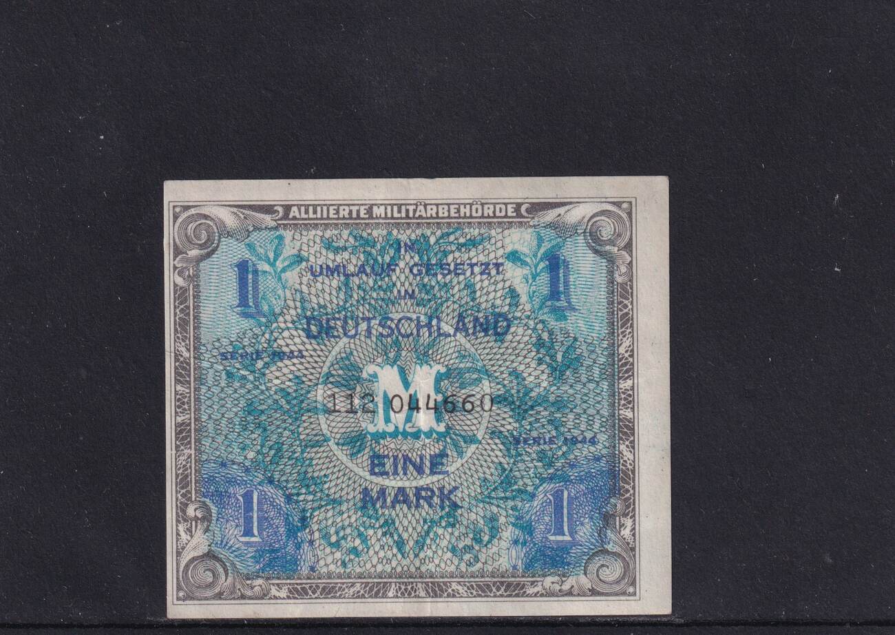 Deutschland, Alliierte Besatzung, 1 Mark 1944 Ro.201c, AMB-2c, KN ...