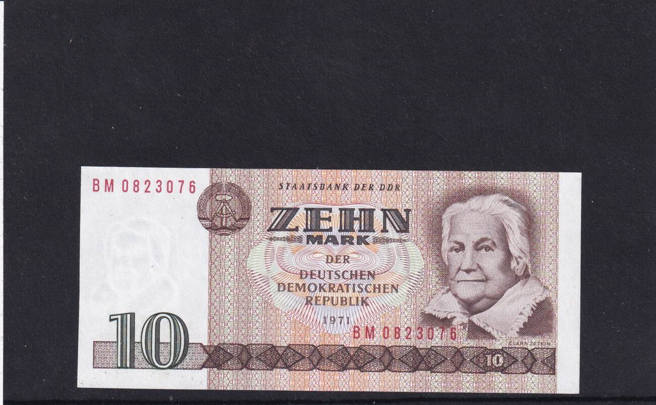 Deutschland, DDR, 10 Mark 1971 Ro.359c, DDR-21c, Zweite Auflage, Computerdruck, Serie: BM, fast ...