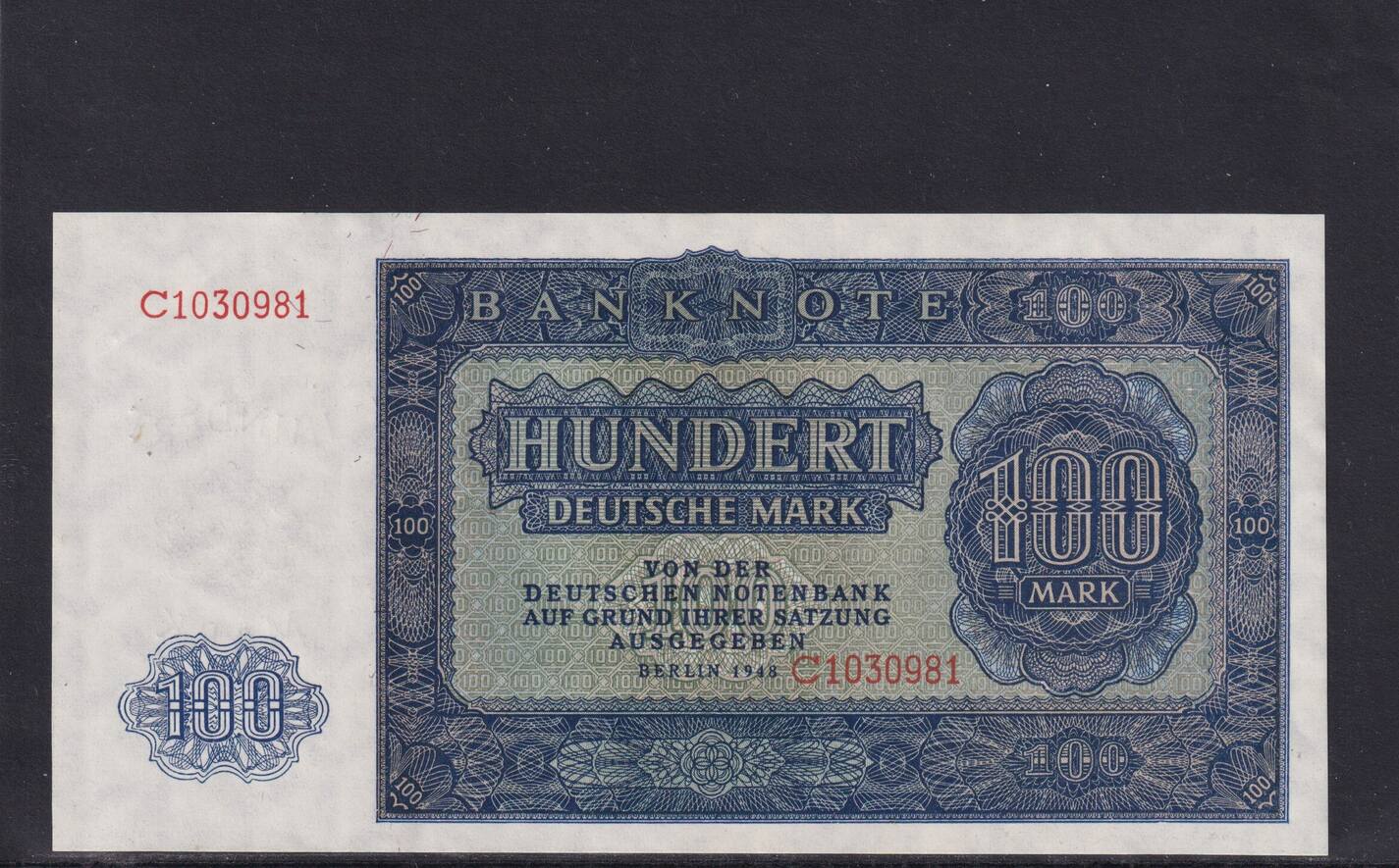 Deutschland, DDR, 100 Mark 1948 Ro.346, SBZ-17, Serie: C, fast ...