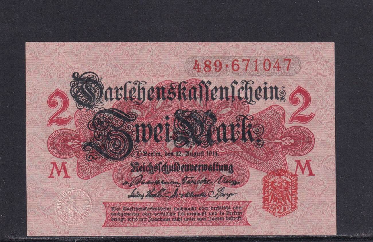Deutsches Reich, Kaiserreich, 2 Mark 1914 Ro.52c, DEU-60, Zweite ...
