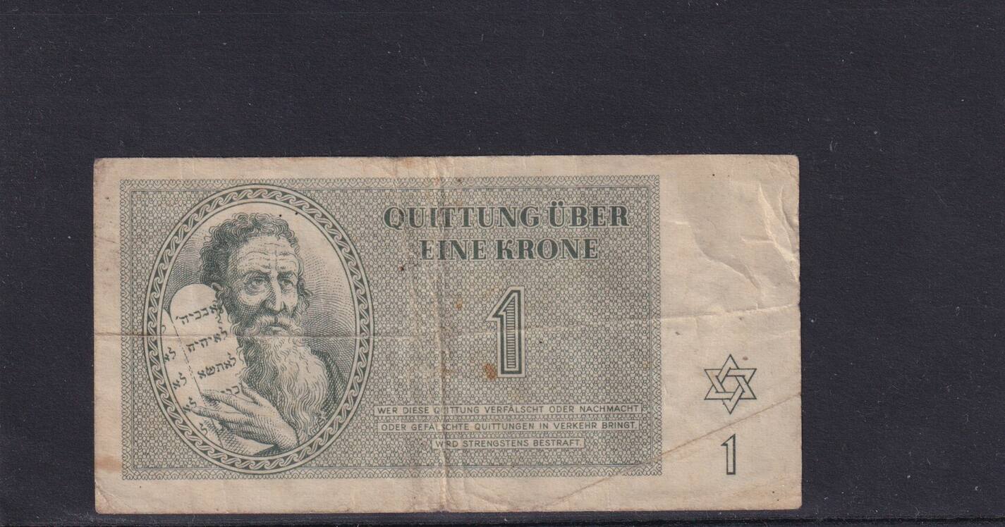 Deutsches Reich, Drittes Reich, 1 Krone 1943 Ghetto Theresienstadt ...