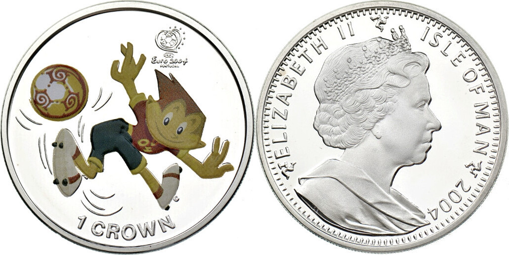 Isle of Man 1 Crown 2004 Fußball WM Portugal PP | MA-Shops