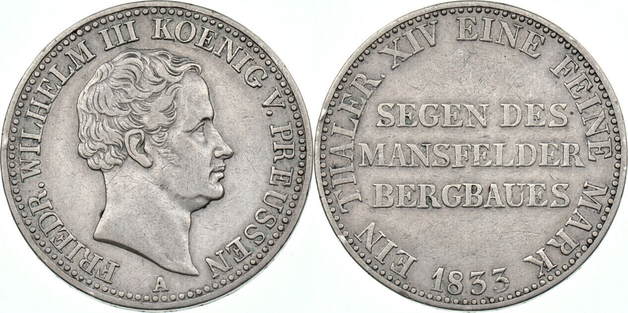 Preussen 1833 Friedrich Wilhelm III. - Ausbeutetaler ss | MA-Shops