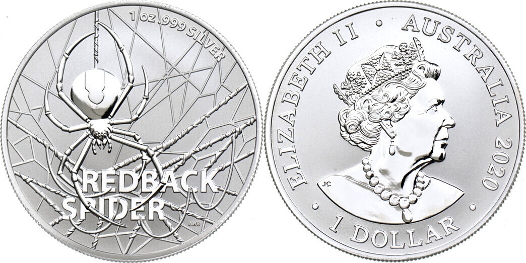 Australien 1 Dollar 2020 Redback spider BU | MA-Shops