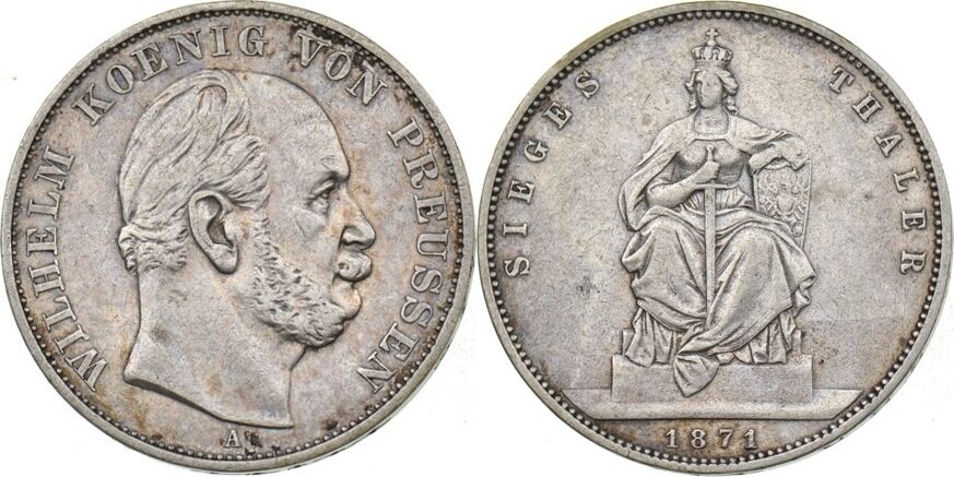Preussen 1871 Wilhelm I. - Siegestaler ss | MA-Shops