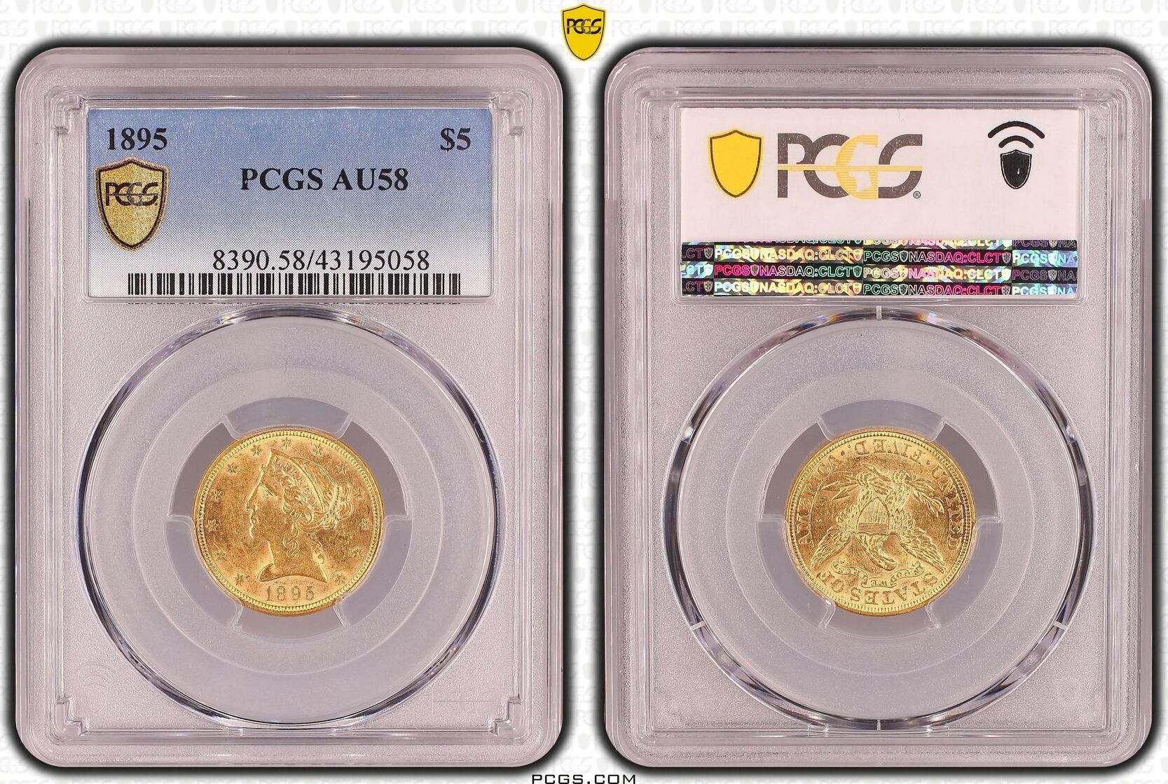 The United States of America 1895 $5 AU58 | MA-Shops