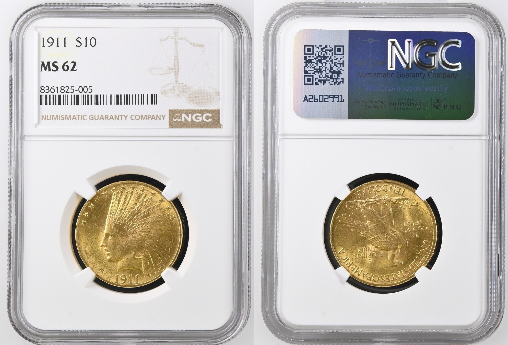 USA $10 EAGLE 1911 NGC MS 62 | MA-Shops
