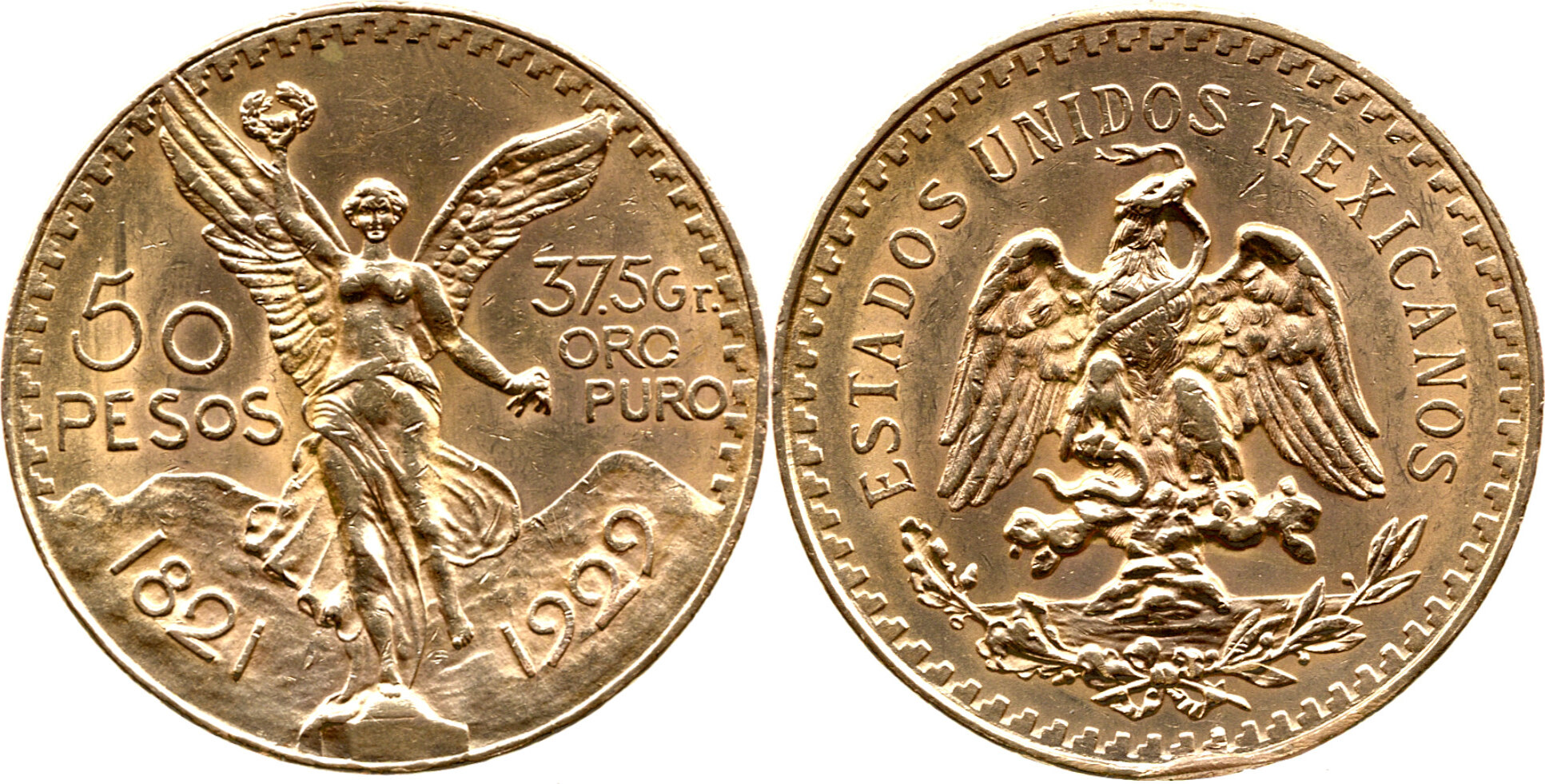 Mexiko 50 Peso 1929 Centenario, Mexico City, Casa de Moneda, Feingewicht 37,53g sehr schön ...