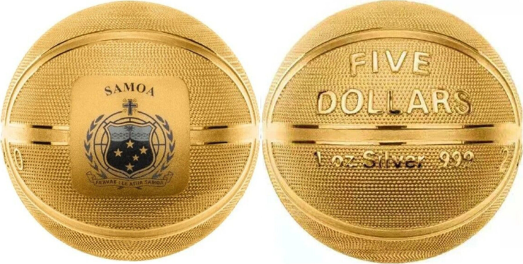 Samoa 5 Dollar 2020 Basketball Spherical Coin, Signature Johann Heeren ...