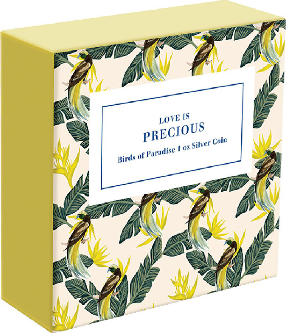 Niue 2 Dollar / 1 Unze Silber 2020 Love is Precious, Birds of Paradise ...