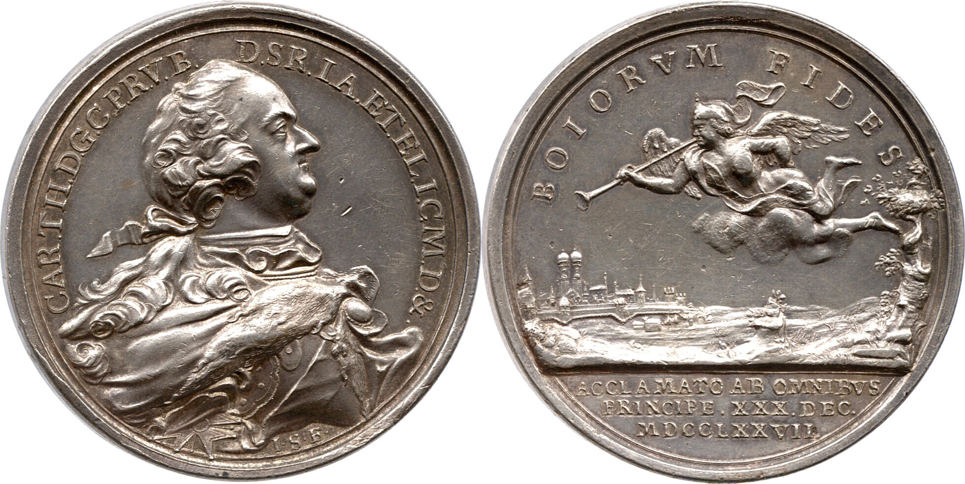 Bayern 1777 Kurfürst Karl Theodor, auf seinen Regierungsantritt ...