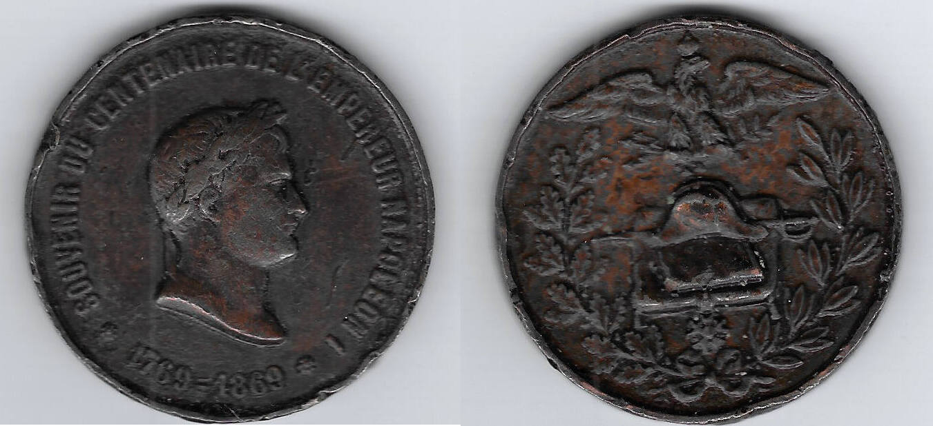 FRANCE. 1869. 100 Jahre Kaiser NAPOLÉON I. Centenaire de L'Empereur. NAPOLÉON 1er. SGE/schön ...