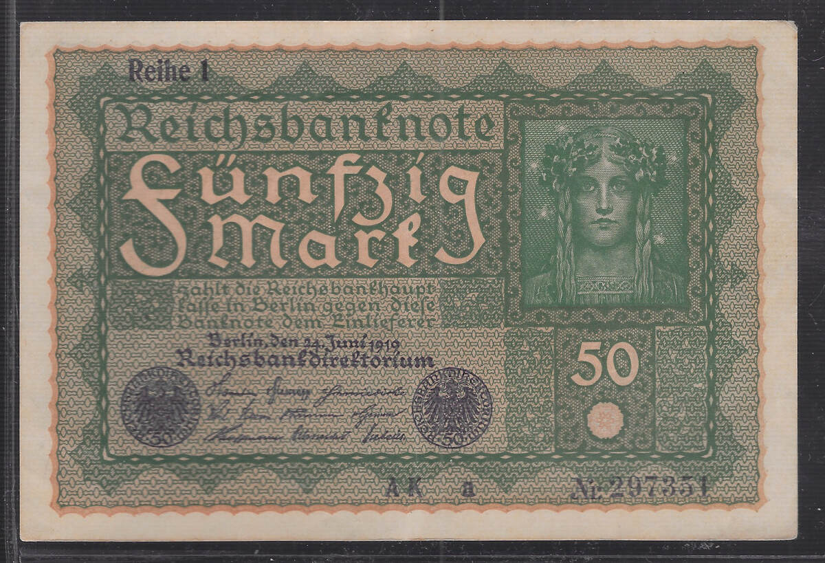 DEUTSCHLAND/ALLEMAGNE. 50 Reichsmark. 24/06/1919. RÉPUBLIQUE de WEIMAR ...
