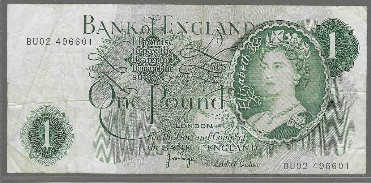 UNITED KINGDOM. GRANDE BRETAGNE. 1 Pound (1970) .REINE ÉLISABETH II ...