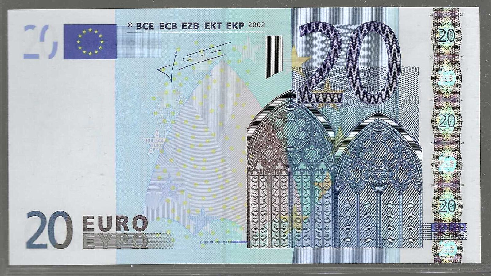 BCE, ECB. 20 €uro. (2009) X=ALLEMAGNE. Code court: R002A4. Fast NEU/I ...