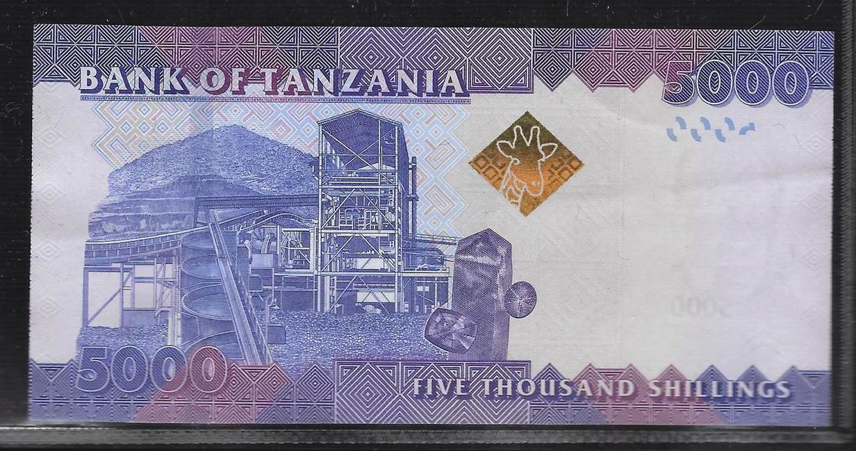 TANSANIA 5000 Shillings (2015) "Série CH" SS+ | MA-Shops