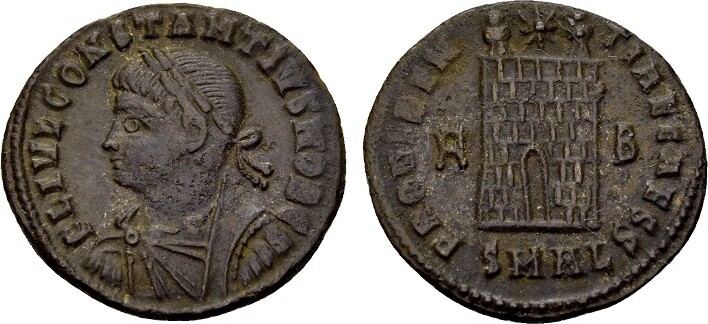 Roman Imperial Constantius II. Caesar 324-337, AE Follis (19mm, 2,81 ...