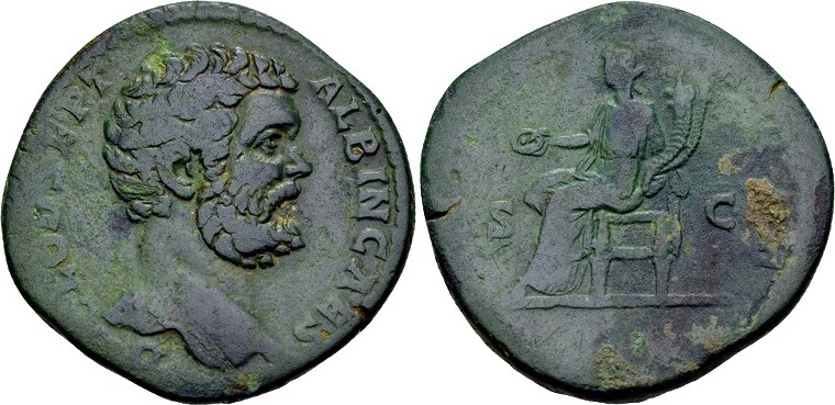 Roman Imperial Clodius Albinus Caesar 193-195, AE Sestertius (30mm, 24 ...
