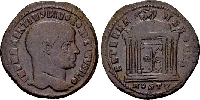 Roman Imperial Divus Romulus, Sohn des Maxentius, gest. 309, AE Follis ...