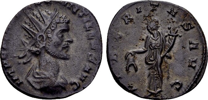 Roman Imperial Quintillus 270, AE Antoninianus (19mm, 2,66 gram) Siscia ...