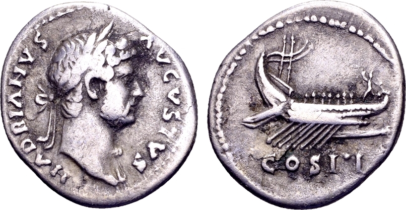 Roman Imperial Denarius RIC Plate Coin - Hadrianus 117-138, AR Denar ...