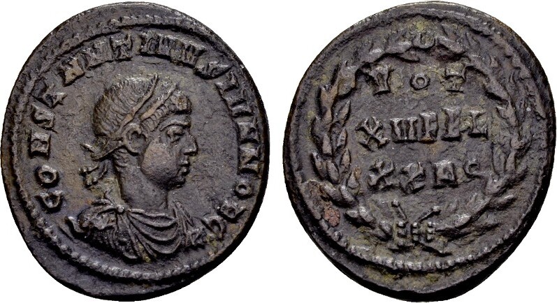 Roman Imperial Constantinus II. Caesar 317-337, AE Follis (20 mm, 2,90 ...
