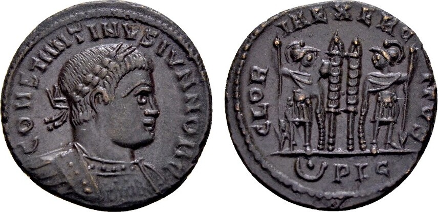 Roman Imperial Constantinus II. Caesar 317-337, AE Follis (16mm, 2,34 ...