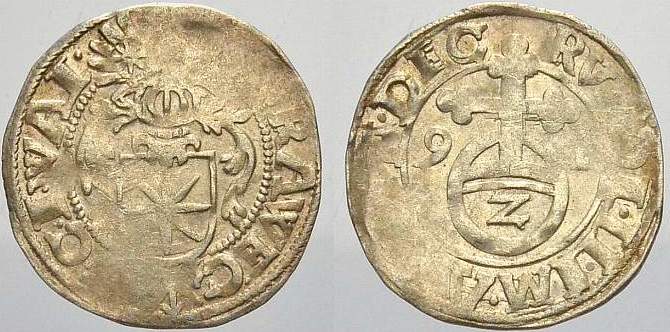 Waldeck 1/2 Batzen 1591 Franz, Wilhelm Ernst, Christian und Wolrad 1588 ...