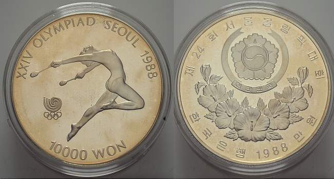 Korea 10000 Won 1988 Volksrepublik seit 1948. Polierte Platte | MA-Shops