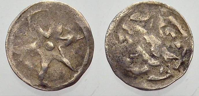 Pommern-Pyritz, Stadt (Pyrzyce) Denar Selten. Kl. Prägeschwäche, sehr ...