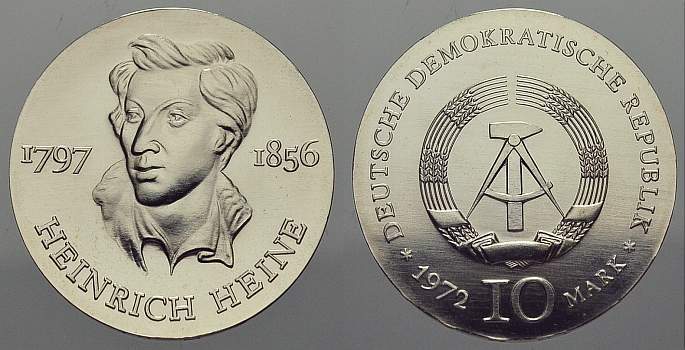 Deutsche Demokratische Republik 10 Mark 1972 Stempelglanz | MA-Shops