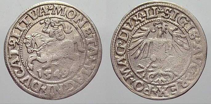 Polen-Litauen Halbgroschen 1549 Sigismund August 1544-1572. Sehr schön ...